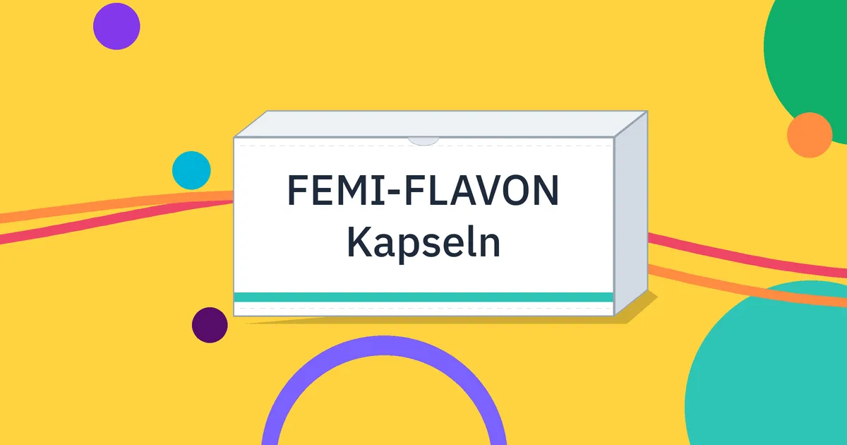 Symbolbild: Packung mit der Aufschrift FEMI-FLAVON Kapseln (PZN 19179668) – Verfügbarkeit und Bezug in Apotheken in Frankfurt am Main