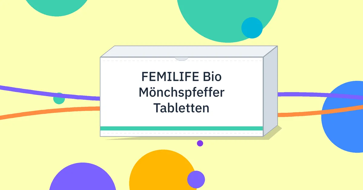 Symbolbild: Packung mit der Aufschrift FEMILIFE Bio Mönchspfeffer Tabletten (PZN 19263699) – Verfügbarkeit und Bezug in Apotheken in Frankfurt am Main