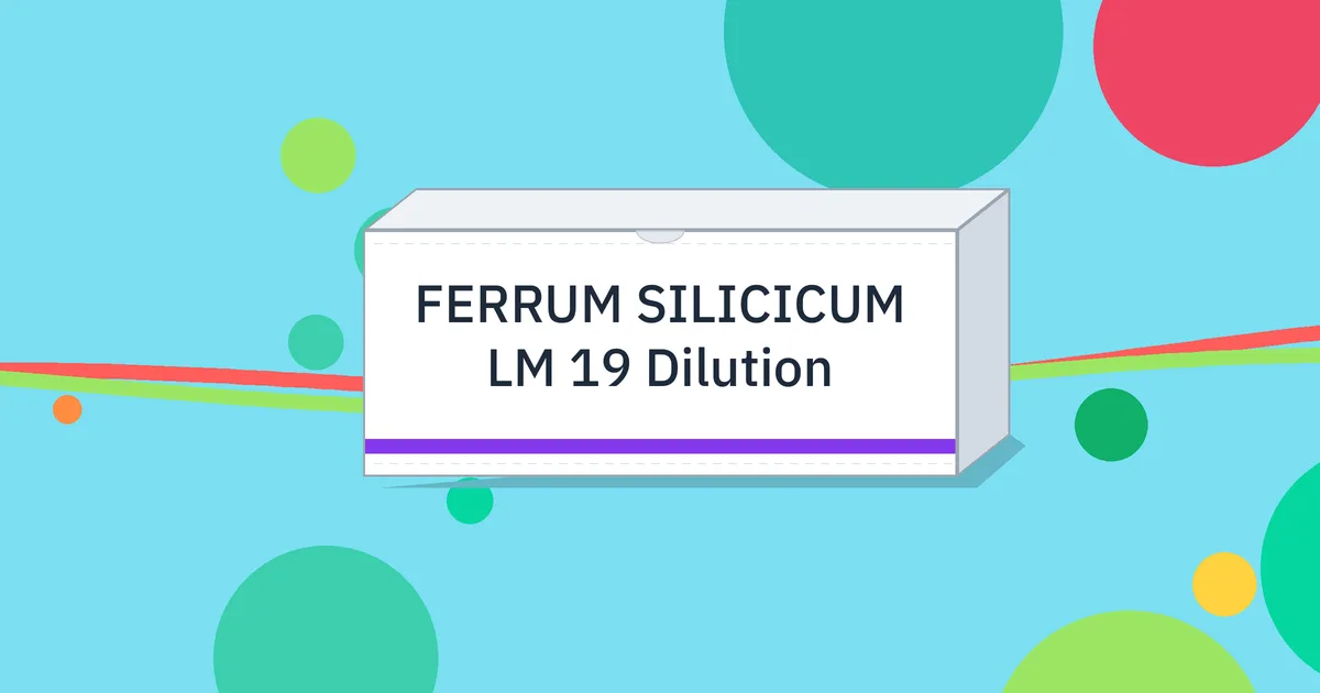 Symbolbild: Packung mit der Aufschrift FERRUM SILICICUM LM 19 Dilution (PZN 12853127) – Verfügbarkeit und Bezug in Apotheken in Frankfurt am Main
