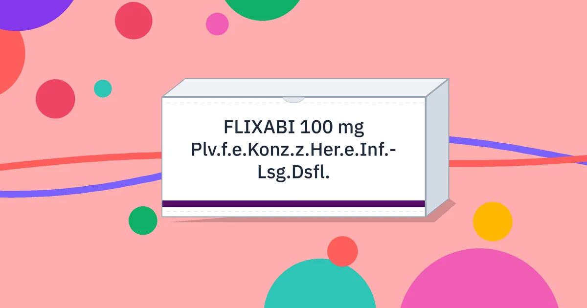 Symbolbild: Packung mit der Aufschrift FLIXABI 100 mg Plv.f.e.Konz.z.Her.e.Inf.-Lsg.Dsfl. (PZN 14357792) – Verfügbarkeit und Bezug in Apotheken in Frankfurt am Main