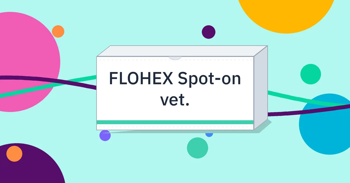 Symbolbild: Packung mit der Aufschrift FLOHEX Spot-on vet. (PZN 13474691) – Verfügbarkeit und Bezug in Apotheken in Frankfurt am Main