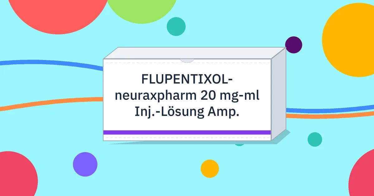 Symbolbild: Packung mit der Aufschrift FLUPENTIXOL-neuraxpharm 20 mg-ml Inj.-Lösung Amp. (PZN 14240788) – Verfügbarkeit und Bezug in Apotheken in Frankfurt am Main