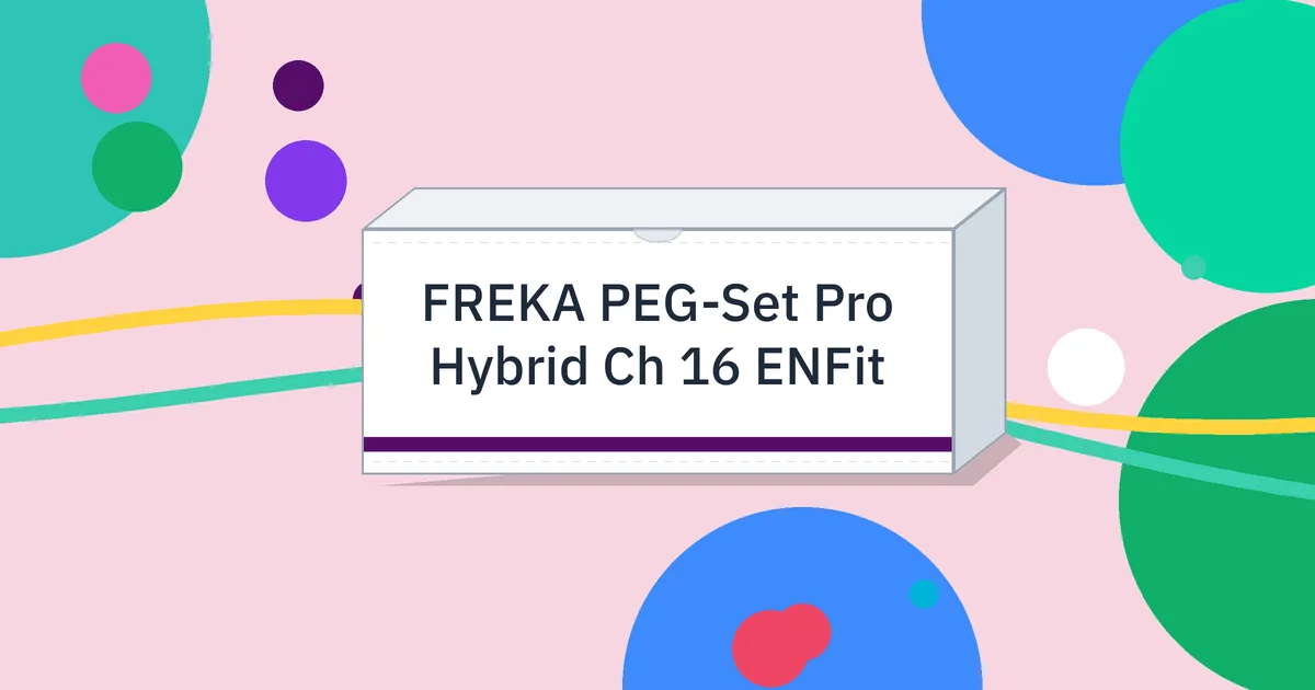 Symbolbild: Packung mit der Aufschrift FREKA PEG-Set Pro Hybrid Ch 16 ENFit (PZN 18822010) – Verfügbarkeit und Bezug in Apotheken in Frankfurt am Main