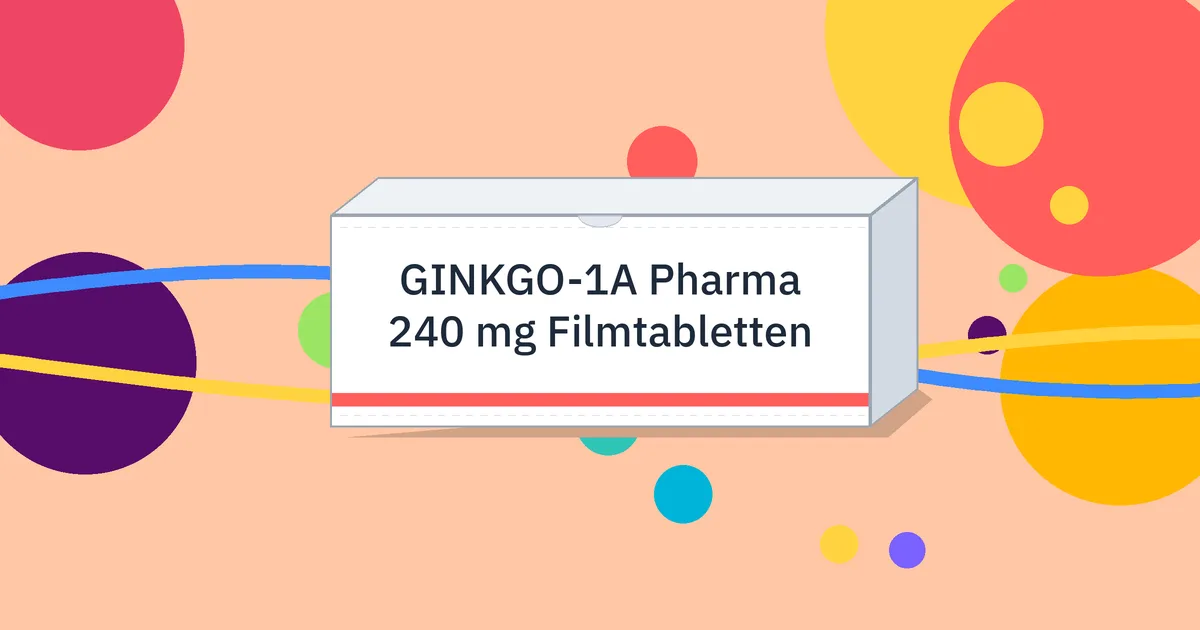 Symbolbild: Packung mit der Aufschrift GINKGO-1A Pharma 240 mg Filmtabletten (PZN 14128896) – Verfügbarkeit und Bezug in Apotheken in Frankfurt am Main
