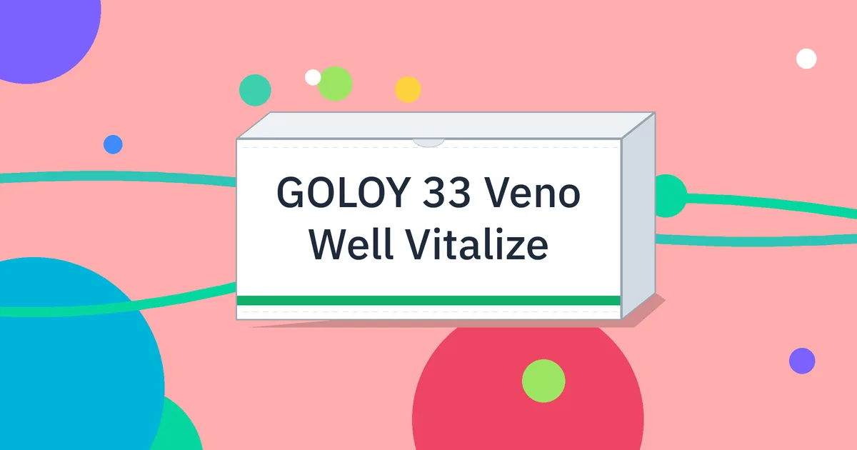 Symbolbild: Packung mit der Aufschrift GOLOY 33 Veno Well Vitalize (PZN 09937139) – Verfügbarkeit und Bezug in Apotheken in Frankfurt am Main