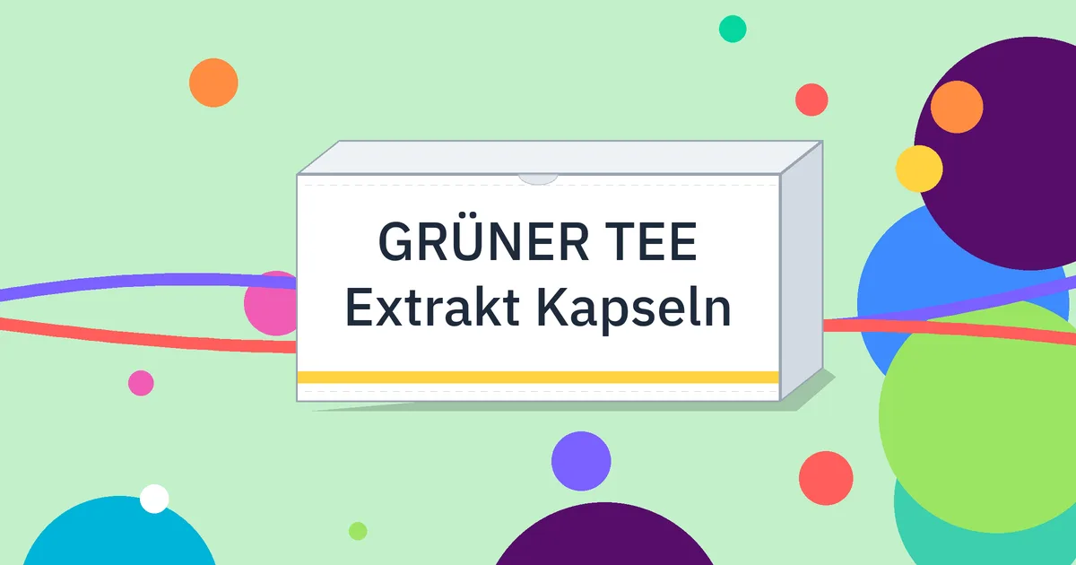 Symbolbild: Packung mit der Aufschrift GRÜNER TEE Extrakt Kapseln (PZN 07698268) – Verfügbarkeit und Bezug in Apotheken in Frankfurt am Main