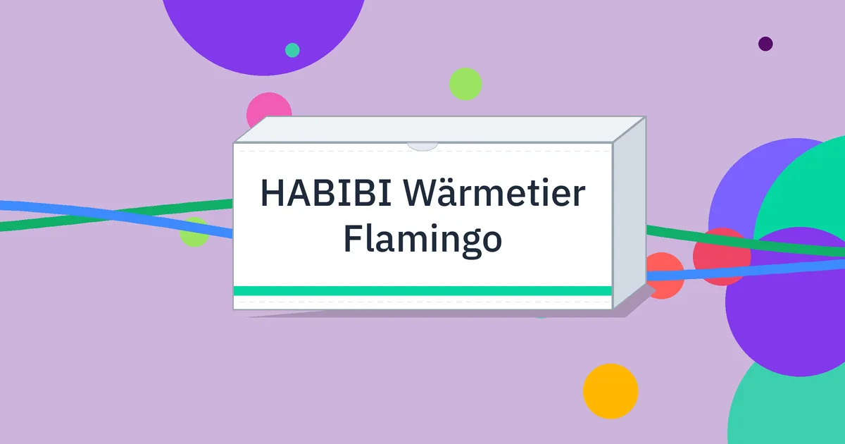 Symbolbild: Packung mit der Aufschrift HABIBI Wärmetier Flamingo (PZN 15747555) – Verfügbarkeit und Bezug in Apotheken in Frankfurt am Main