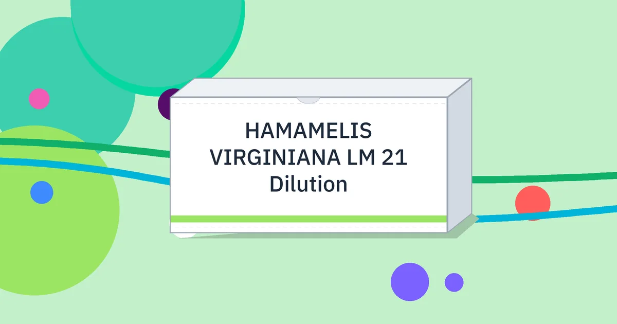 Symbolbild: Packung mit der Aufschrift HAMAMELIS VIRGINIANA LM 21 Dilution (PZN 12884493) – Verfügbarkeit und Bezug in Apotheken in Frankfurt am Main