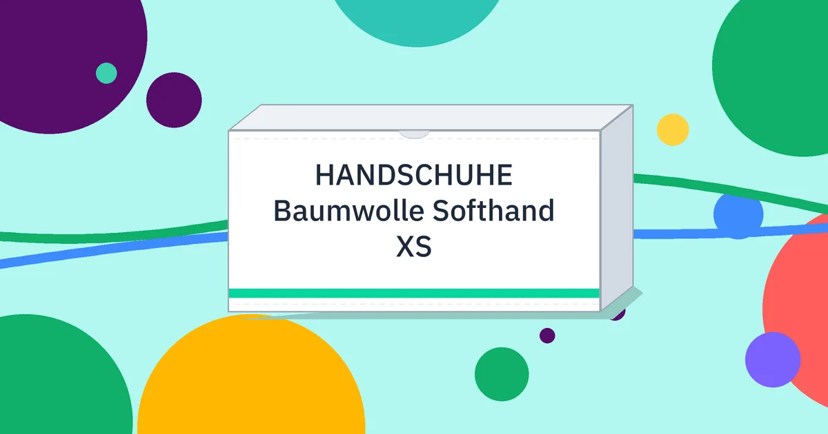 Symbolbild: Packung mit der Aufschrift HANDSCHUHE Baumwolle Softhand XS (PZN 04016191) – Verfügbarkeit und Bezug in Apotheken in Frankfurt am Main