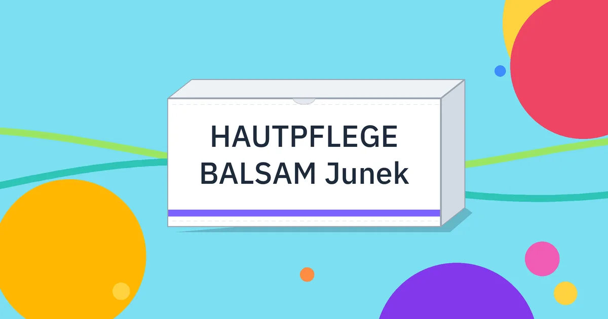 Symbolbild: Packung mit der Aufschrift HAUTPFLEGE BALSAM Junek (PZN 18603940) – Verfügbarkeit und Bezug in Apotheken in Frankfurt am Main