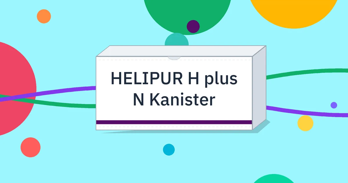 Symbolbild: Packung mit der Aufschrift HELIPUR H plus N Kanister (PZN 08504941) – Verfügbarkeit und Bezug in Apotheken in Frankfurt am Main