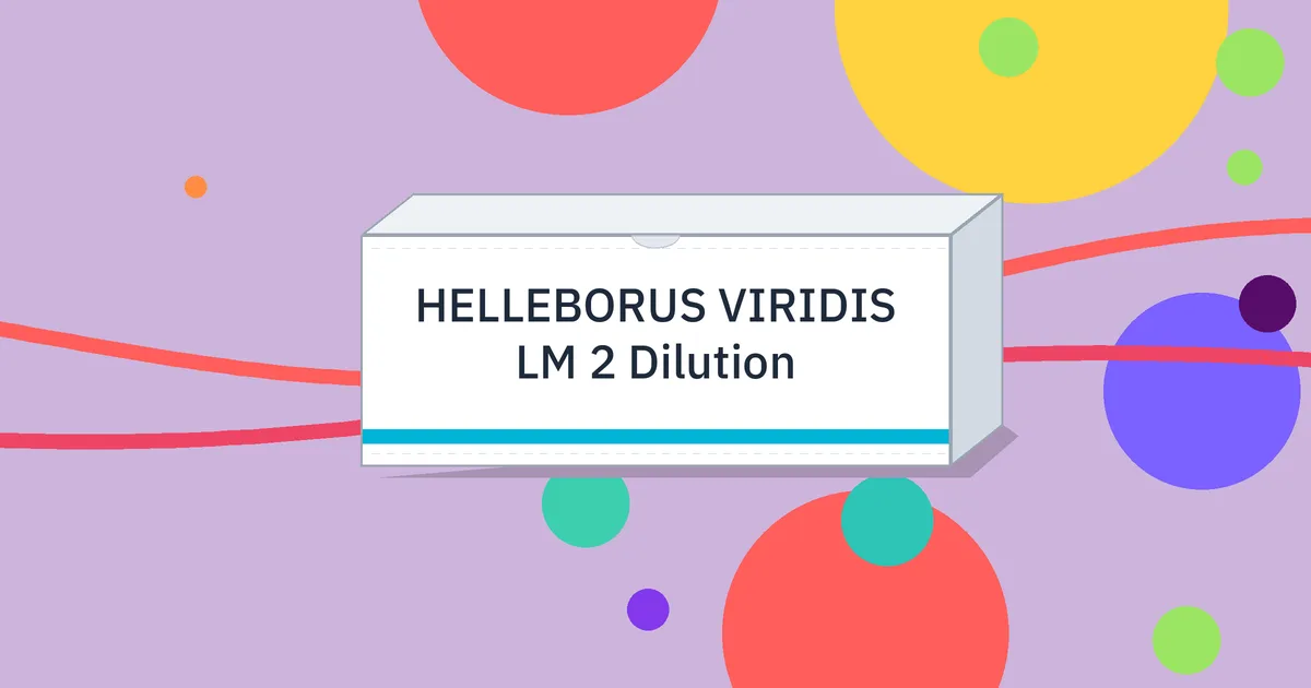 Symbolbild: Packung mit der Aufschrift HELLEBORUS VIRIDIS LM 2 Dilution (PZN 12886523) – Verfügbarkeit und Bezug in Apotheken in Frankfurt am Main