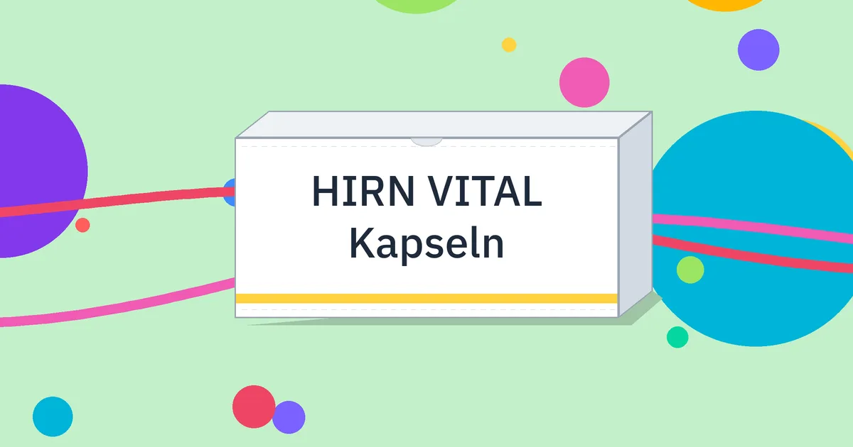 Symbolbild: Packung mit der Aufschrift HIRN VITAL Kapseln (PZN 16832719) – Verfügbarkeit und Bezug in Apotheken in Frankfurt am Main