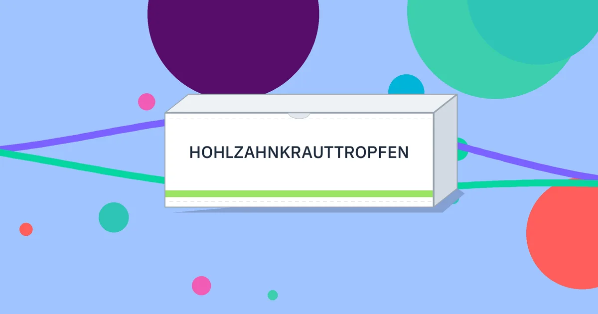 Symbolbild: Packung mit der Aufschrift HOHLZAHNKRAUTTROPFEN (PZN 14128436) – Verfügbarkeit und Bezug in Apotheken in Frankfurt am Main