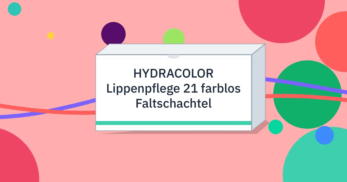Symbolbild: Packung mit der Aufschrift HYDRACOLOR Lippenpflege 21 farblos Faltschachtel (PZN 02261199) – Verfügbarkeit und Bezug in Apotheken in Frankfurt am Main