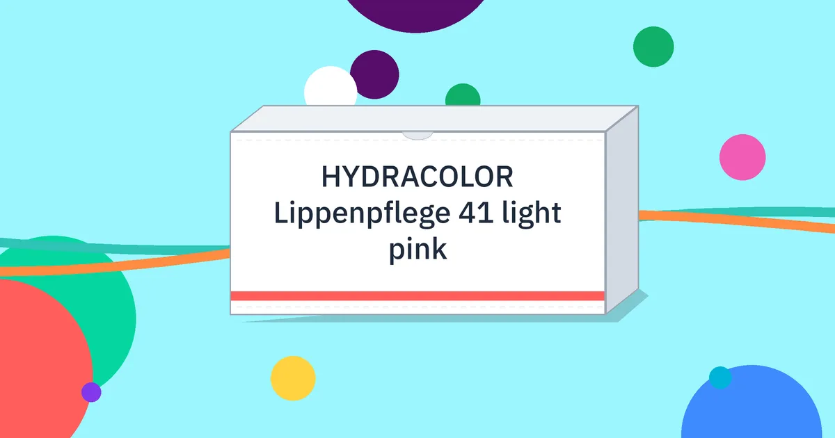 Symbolbild: Packung mit der Aufschrift HYDRACOLOR Lippenpflege 41 light pink (PZN 00062573) – Verfügbarkeit und Bezug in Apotheken in Frankfurt am Main