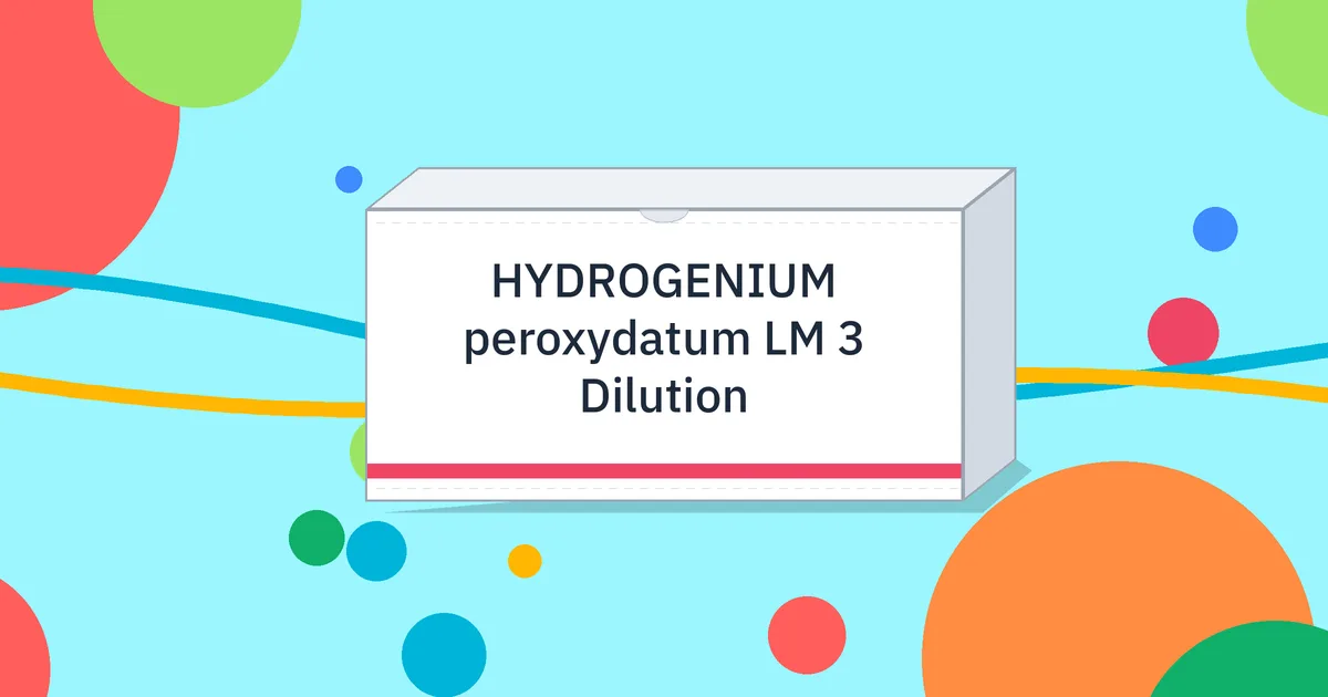 Symbolbild: Packung mit der Aufschrift HYDROGENIUM peroxydatum LM 3 Dilution (PZN 13557112) – Verfügbarkeit und Bezug in Apotheken in Frankfurt am Main