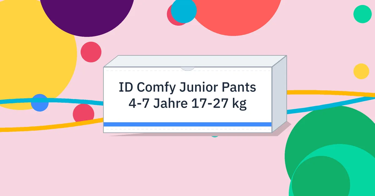 Symbolbild: Packung mit der Aufschrift ID Comfy Junior Pants 4-7 Jahre 17-27 kg (PZN 19366991) – Verfügbarkeit und Bezug in Apotheken in Frankfurt am Main