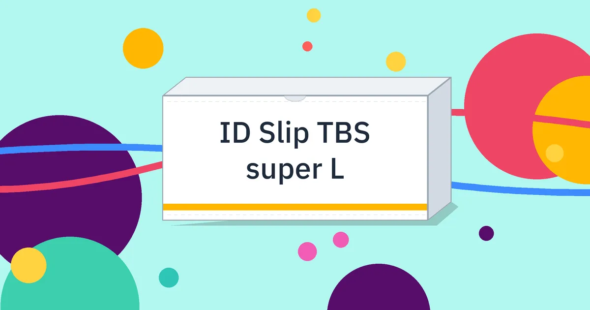 Symbolbild: Packung mit der Aufschrift ID Slip TBS super L (PZN 16626724) – Verfügbarkeit und Bezug in Apotheken in Frankfurt am Main