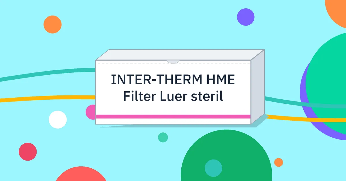 Symbolbild: Packung mit der Aufschrift INTER-THERM HME Filter Luer steril (PZN 16159719) – Verfügbarkeit und Bezug in Apotheken in Frankfurt am Main
