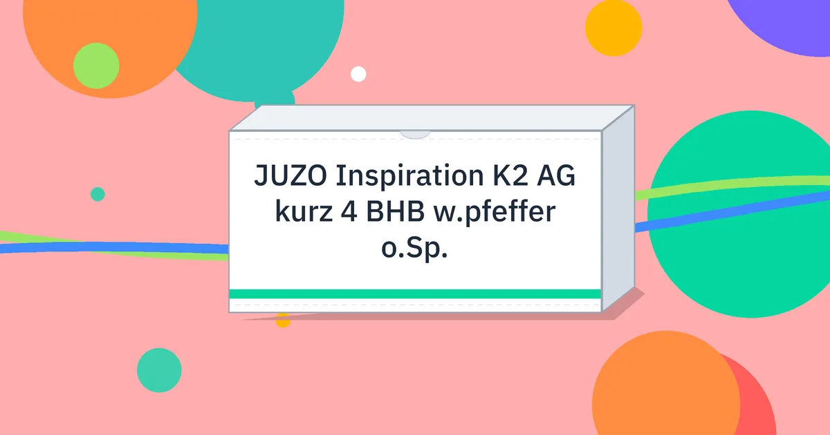 Symbolbild: Packung mit der Aufschrift JUZO Inspiration K2 AG kurz 4 BHB w.pfeffer o.Sp. (PZN 14850475) – Verfügbarkeit und Bezug in Apotheken in Frankfurt am Main
