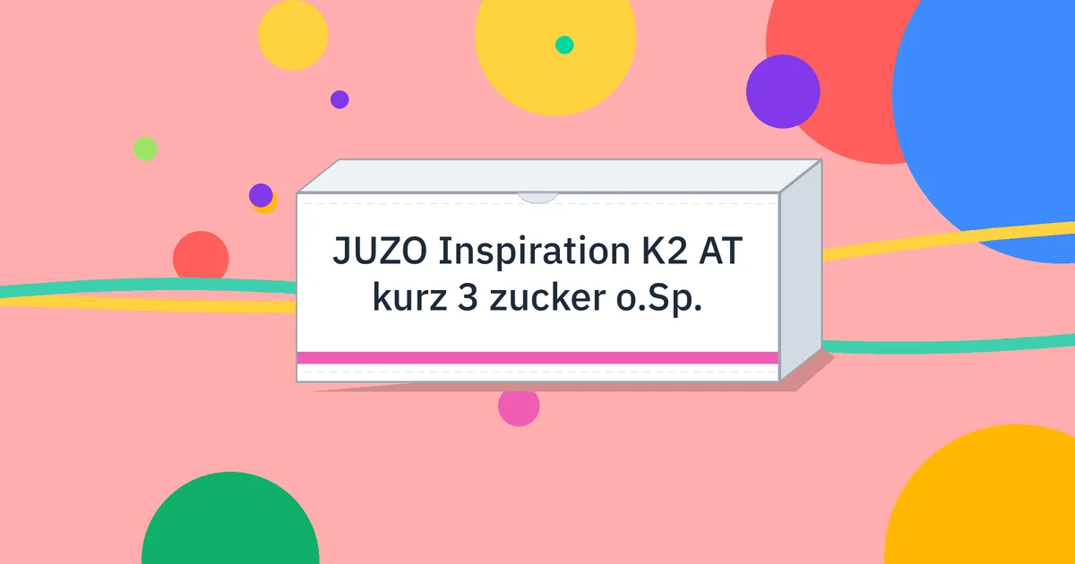 Symbolbild: Packung mit der Aufschrift JUZO Inspiration K2 AT kurz 3 zucker o.Sp. (PZN 14931050) – Verfügbarkeit und Bezug in Apotheken in Frankfurt am Main