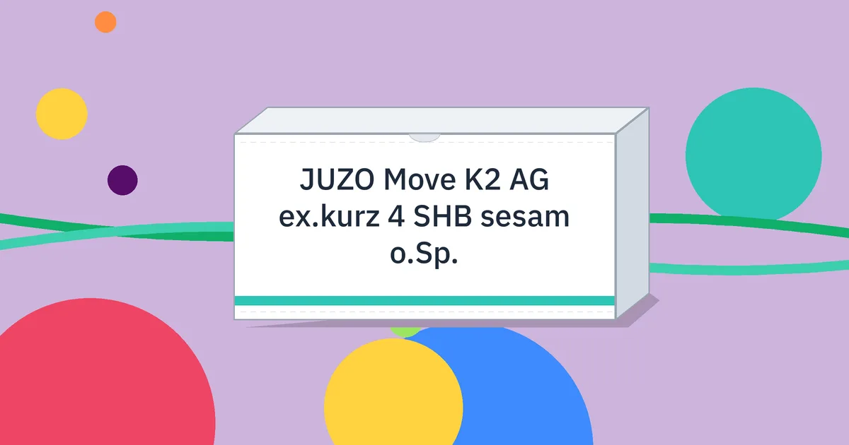 Symbolbild: Packung mit der Aufschrift JUZO Move K2 AG ex.kurz 4 SHB sesam o.Sp. (PZN 18533932) – Verfügbarkeit und Bezug in Apotheken in Frankfurt am Main