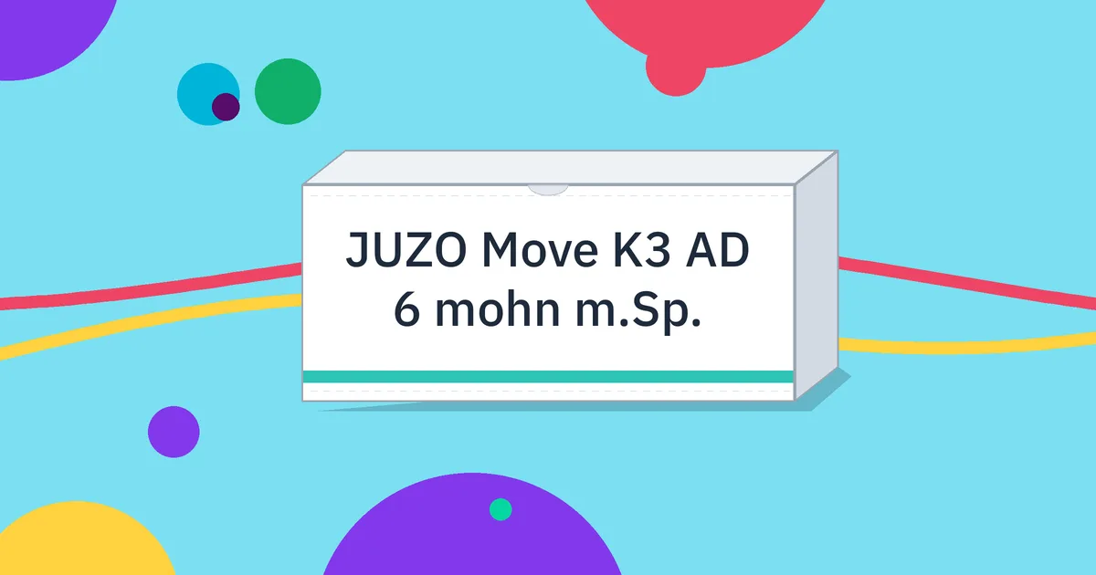 Symbolbild: Packung mit der Aufschrift JUZO Move K3 AD 6 mohn m.Sp. (PZN 18570583) – Verfügbarkeit und Bezug in Apotheken in Frankfurt am Main