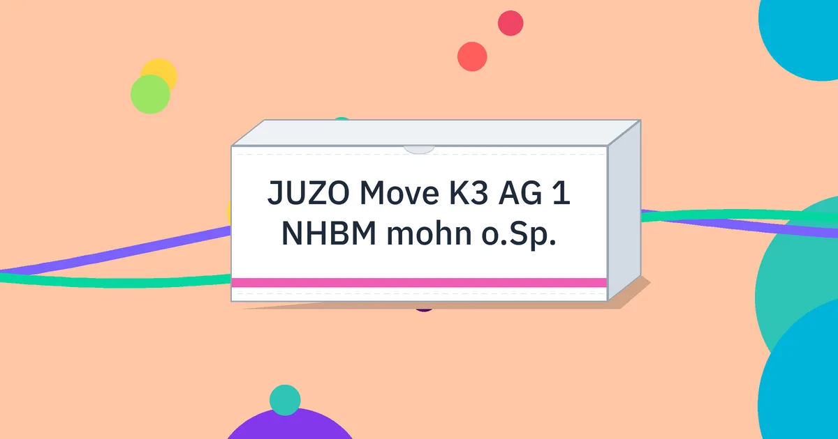 Symbolbild: Packung mit der Aufschrift JUZO Move K3 AG 1 NHBM mohn o.Sp. (PZN 18588560) – Verfügbarkeit und Bezug in Apotheken in Frankfurt am Main