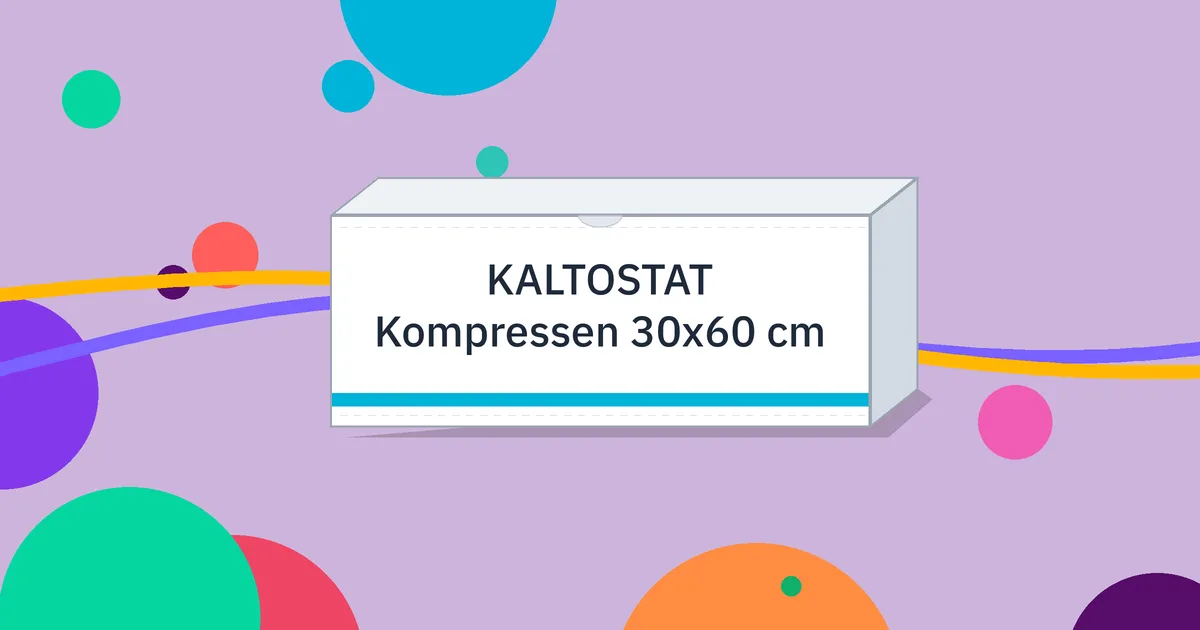 Symbolbild: Packung mit der Aufschrift KALTOSTAT Kompressen 30x60 cm (PZN 07511324) – Verfügbarkeit und Bezug in Apotheken in Frankfurt am Main