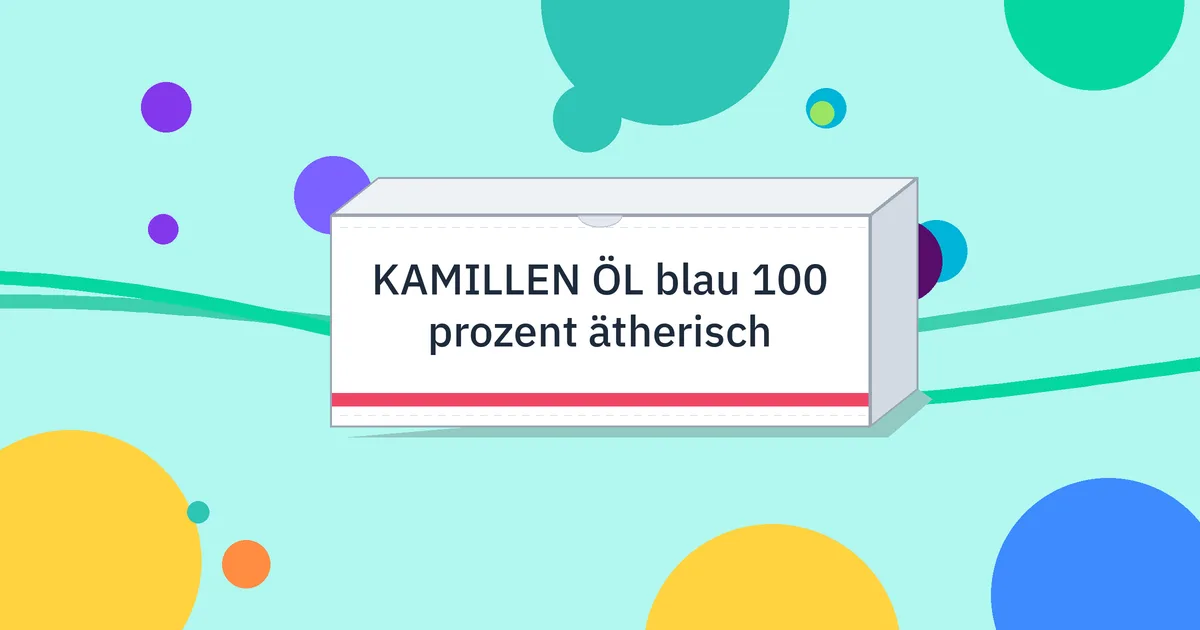 Symbolbild: Packung mit der Aufschrift KAMILLEN ÖL blau 100 prozent ätherisch (PZN 07204510) – Verfügbarkeit und Bezug in Apotheken in Frankfurt am Main
