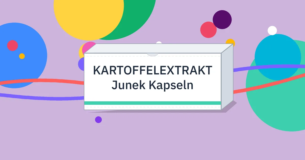 Symbolbild: Packung mit der Aufschrift KARTOFFELEXTRAKT Junek Kapseln (PZN 01644739) – Verfügbarkeit und Bezug in Apotheken in Frankfurt am Main