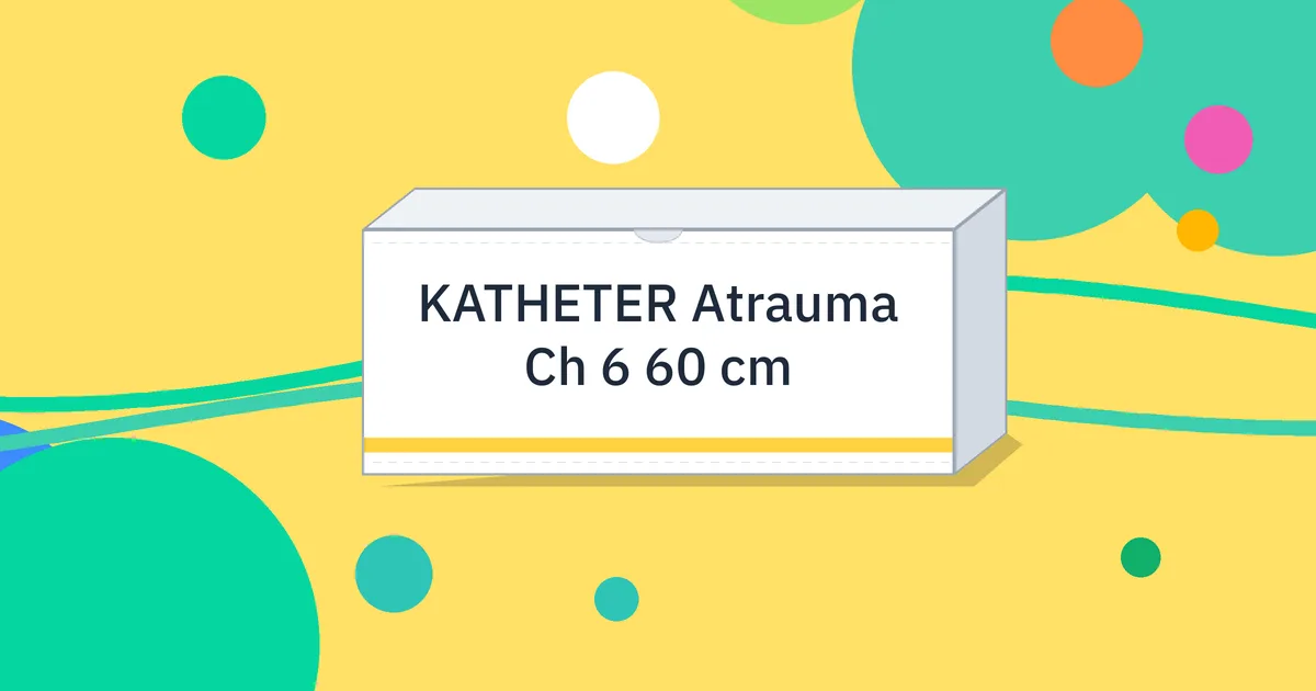 Symbolbild: Packung mit der Aufschrift KATHETER Atrauma Ch 6 60 cm (PZN 00506478) – Verfügbarkeit und Bezug in Apotheken in Frankfurt am Main