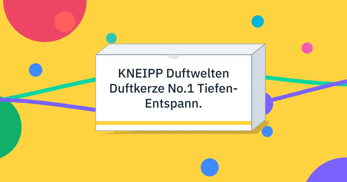 Symbolbild: Packung mit der Aufschrift KNEIPP Duftwelten Duftkerze No.1 Tiefen-Entspann. (PZN 14220231) – Verfügbarkeit und Bezug in Apotheken in Frankfurt am Main