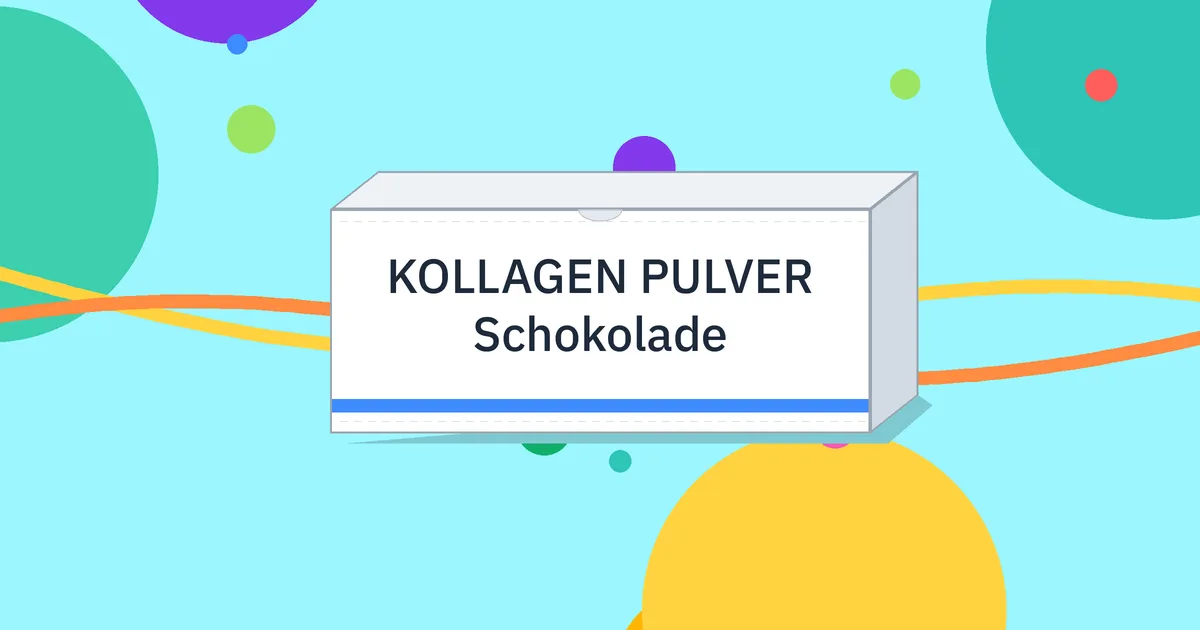 Symbolbild: Packung mit der Aufschrift KOLLAGEN PULVER Schokolade (PZN 19895620) – Verfügbarkeit und Bezug in Apotheken in Frankfurt am Main