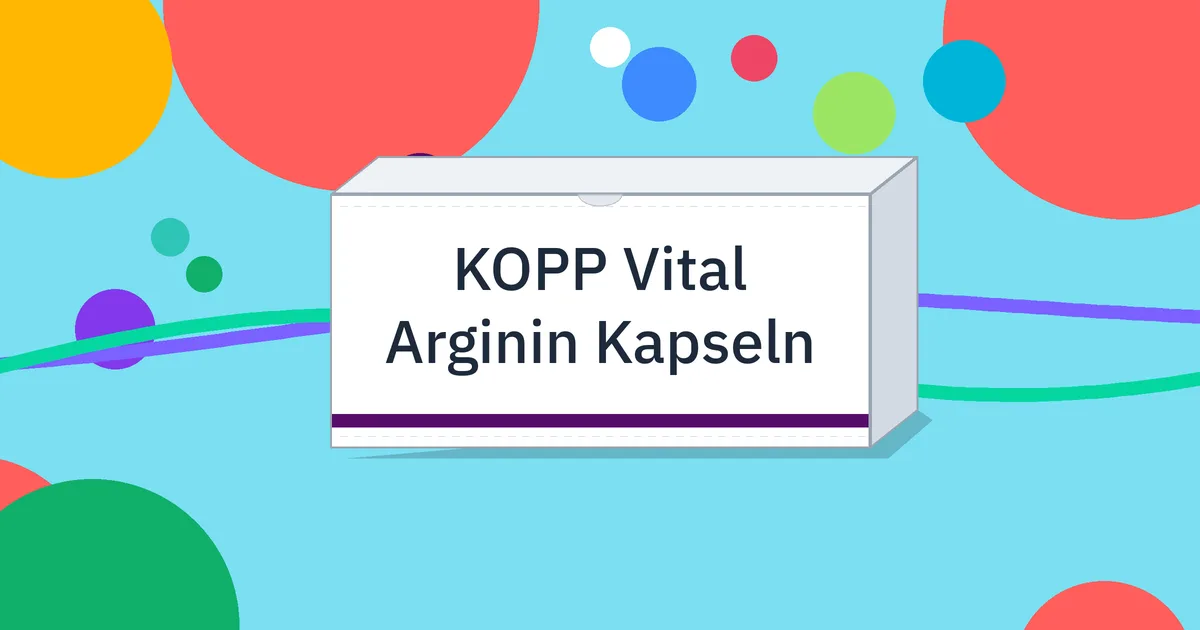Symbolbild: Packung mit der Aufschrift KOPP Vital Arginin Kapseln (PZN 18811213) – Verfügbarkeit und Bezug in Apotheken in Frankfurt am Main
