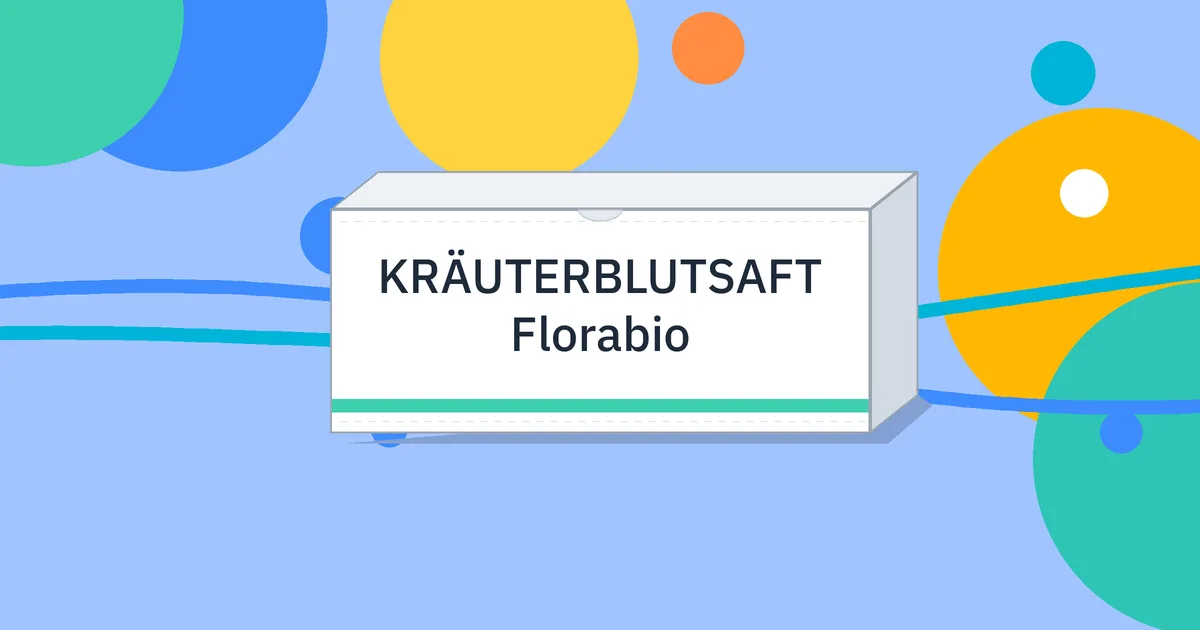 Symbolbild: Packung mit der Aufschrift KRÄUTERBLUTSAFT Florabio (PZN 16616039) – Verfügbarkeit und Bezug in Apotheken in Frankfurt am Main