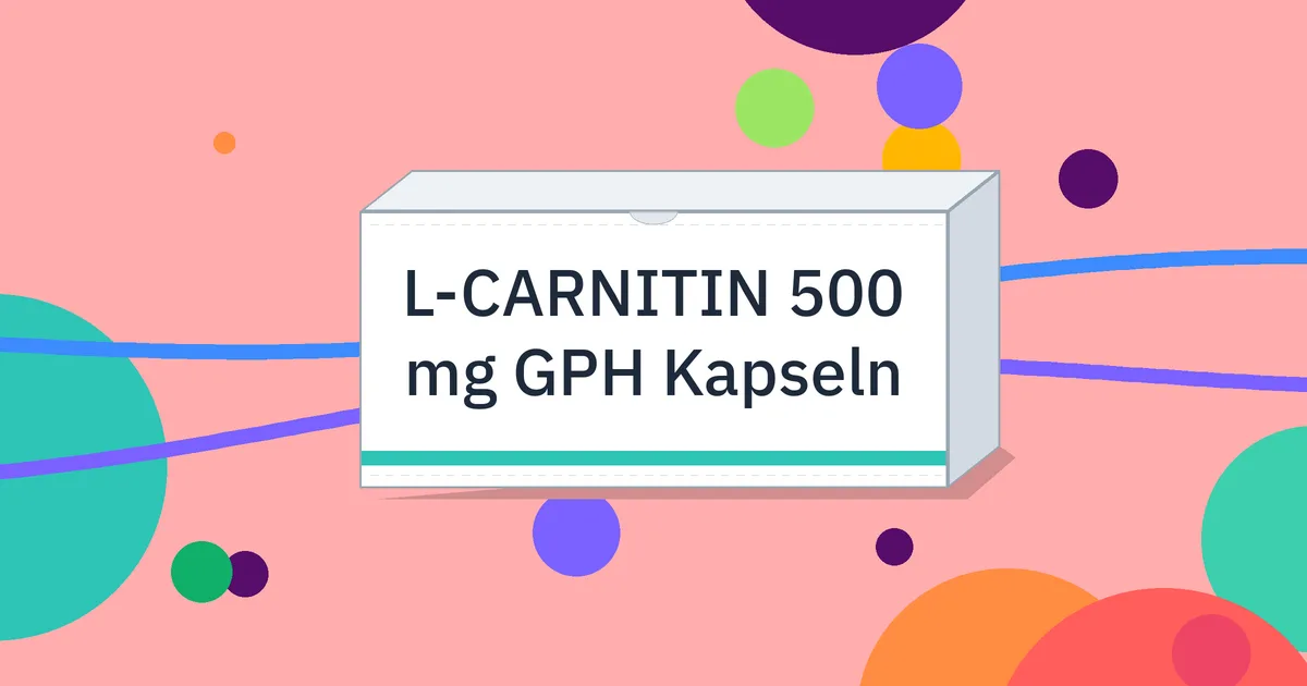 Symbolbild: Packung mit der Aufschrift L-CARNITIN 500 mg GPH Kapseln (PZN 07352570) – Verfügbarkeit und Bezug in Apotheken in Frankfurt am Main