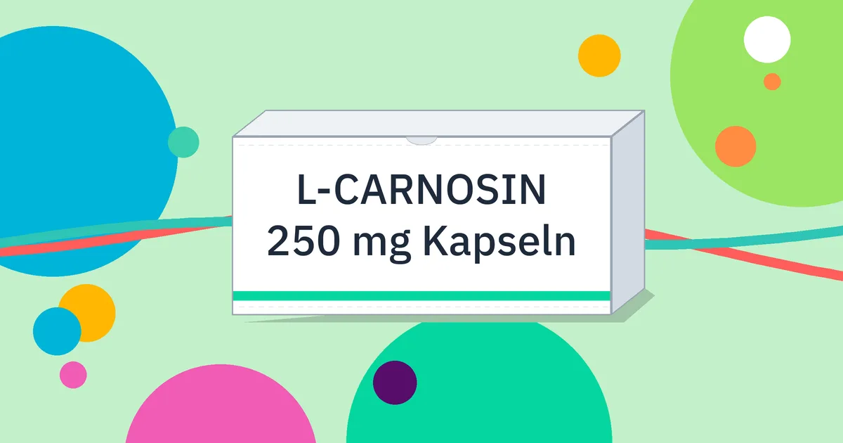 Symbolbild: Packung mit der Aufschrift L-CARNOSIN 250 mg Kapseln (PZN 16013482) – Verfügbarkeit und Bezug in Apotheken in Frankfurt am Main