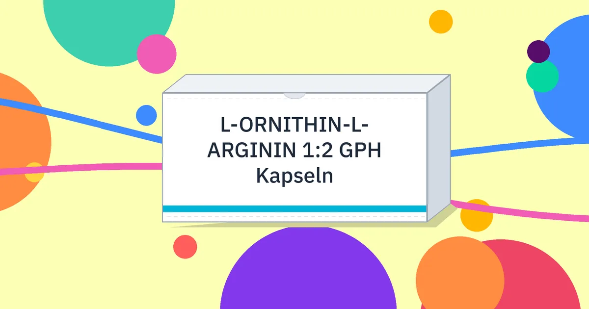 Symbolbild: Packung mit der Aufschrift L-ORNITHIN-L-ARGININ 1:2 GPH Kapseln (PZN 09918573) – Verfügbarkeit und Bezug in Apotheken in Frankfurt am Main