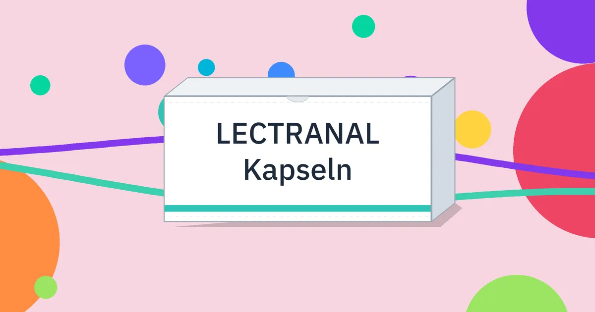 Symbolbild: Packung mit der Aufschrift LECTRANAL Kapseln (PZN 13343902) – Verfügbarkeit und Bezug in Apotheken in Frankfurt am Main