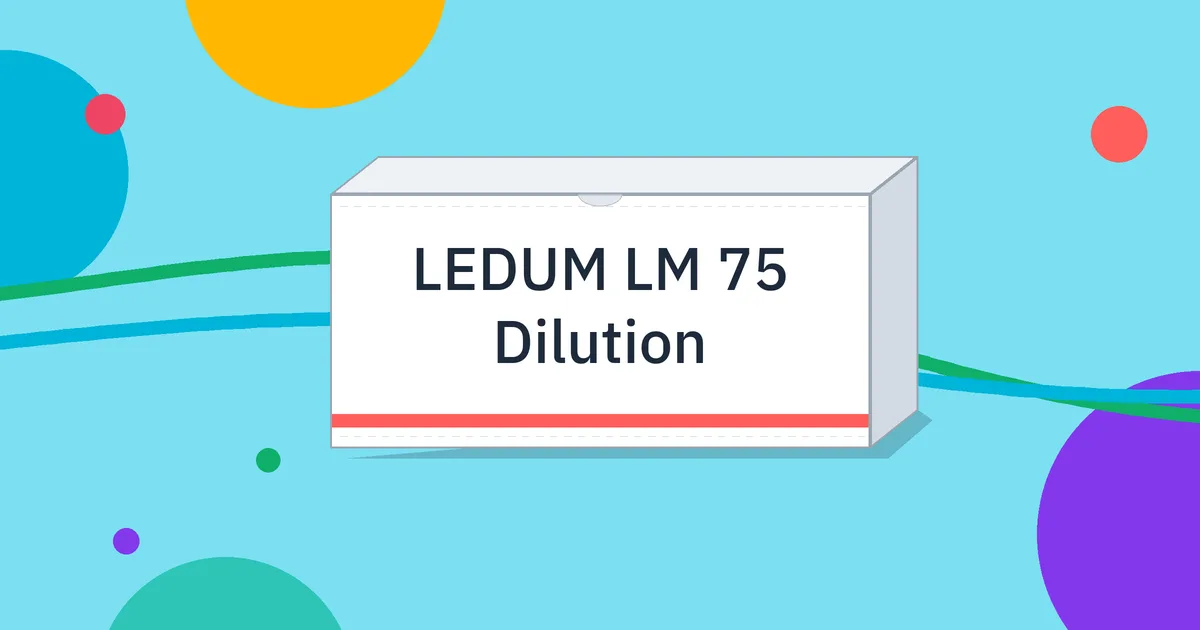 Symbolbild: Packung mit der Aufschrift LEDUM LM 75 Dilution (PZN 12930454) – Verfügbarkeit und Bezug in Apotheken in Frankfurt am Main
