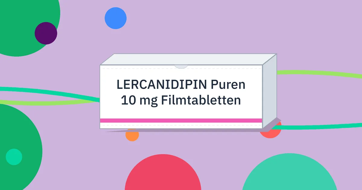 Symbolbild: Packung mit der Aufschrift LERCANIDIPIN Puren 10 mg Filmtabletten (PZN 11355597) – Verfügbarkeit und Bezug in Apotheken in Frankfurt am Main