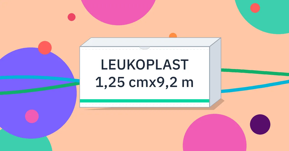 Symbolbild: Packung mit der Aufschrift LEUKOPLAST 1,25 cmx9,2 m (PZN 05529455) – Verfügbarkeit und Bezug in Apotheken in Frankfurt am Main