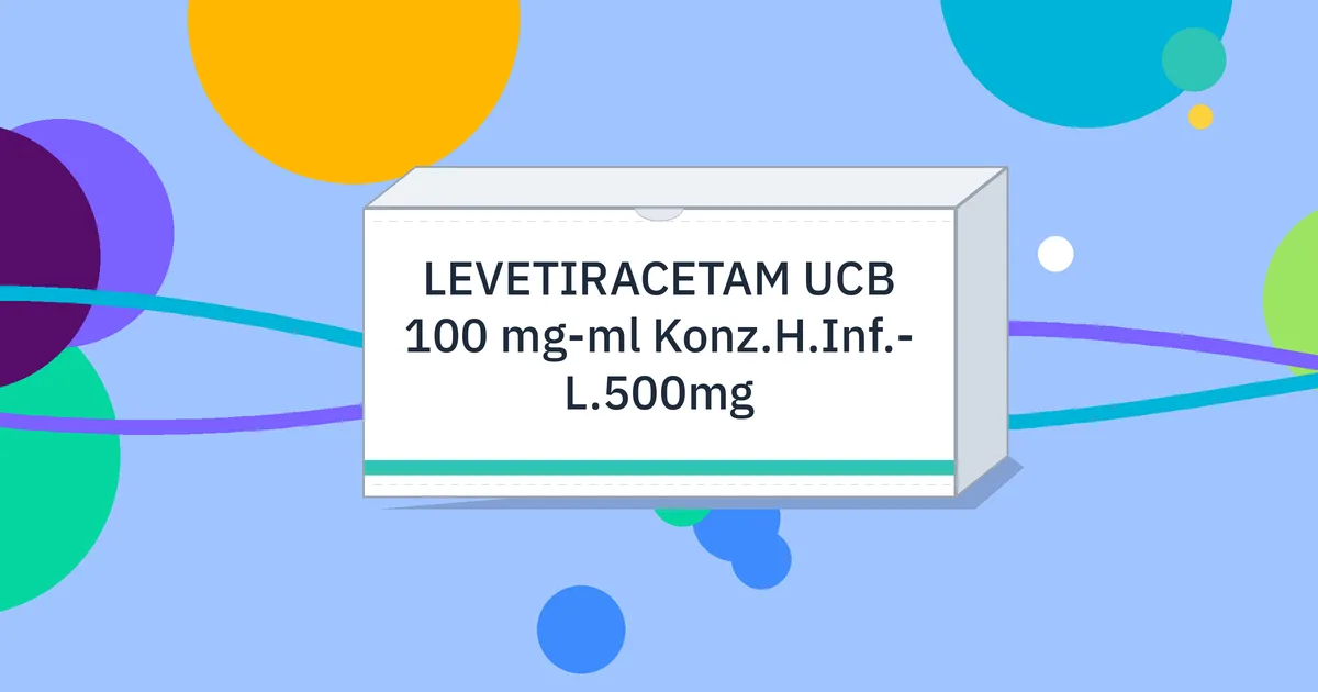 Symbolbild: Packung mit der Aufschrift LEVETIRACETAM UCB 100 mg-ml Konz.H.Inf.-L.500mg (PZN 10132205) – Verfügbarkeit und Bezug in Apotheken in Frankfurt am Main