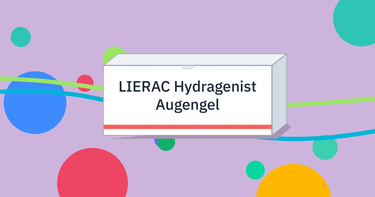 Symbolbild: Packung mit der Aufschrift LIERAC Hydragenist Augengel (PZN 14161758) – Verfügbarkeit und Bezug in Apotheken in Frankfurt am Main