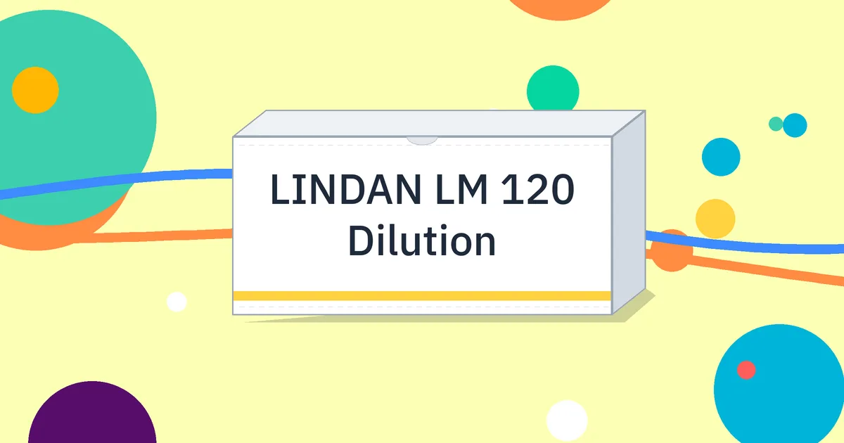 Symbolbild: Packung mit der Aufschrift LINDAN LM 120 Dilution (PZN 13529943) – Verfügbarkeit und Bezug in Apotheken in Frankfurt am Main