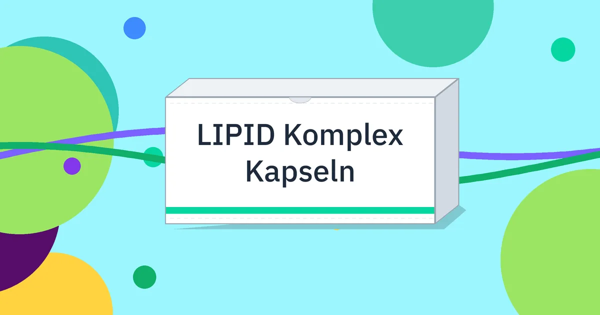 Symbolbild: Packung mit der Aufschrift LIPID Komplex Kapseln (PZN 18493575) – Verfügbarkeit und Bezug in Apotheken in Frankfurt am Main