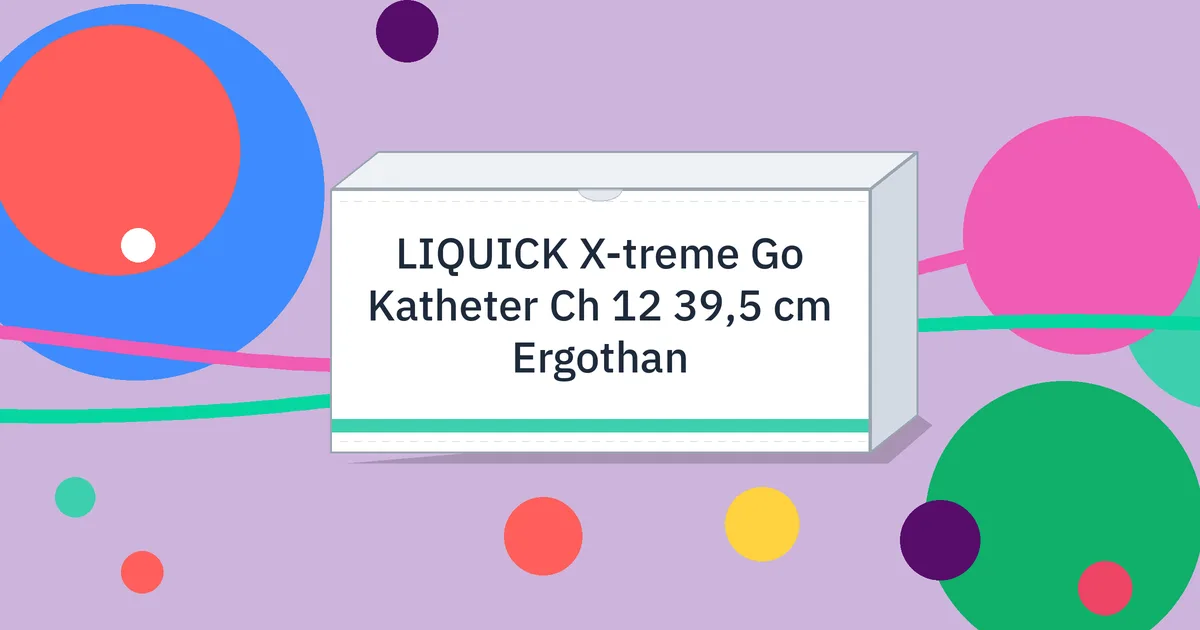 Symbolbild: Packung mit der Aufschrift LIQUICK X-treme Go Katheter Ch 12 39,5 cm Ergothan (PZN 19360161) – Verfügbarkeit und Bezug in Apotheken in Frankfurt am Main