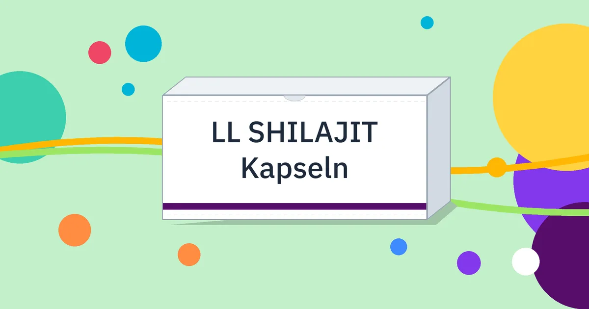Symbolbild: Packung mit der Aufschrift LL SHILAJIT Kapseln (PZN 20689570) – Verfügbarkeit und Bezug in Apotheken in Frankfurt am Main